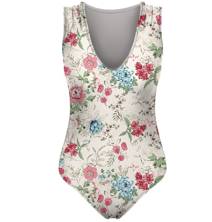 Dámske celé plavky Skica kvetov | Dedoles