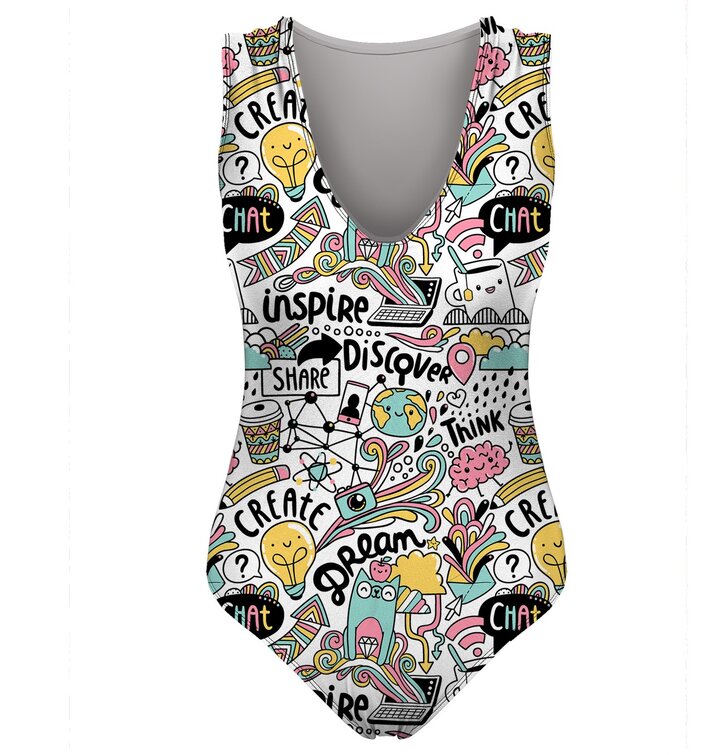 Dámske celé plavky V hlave umelca | Dedoles