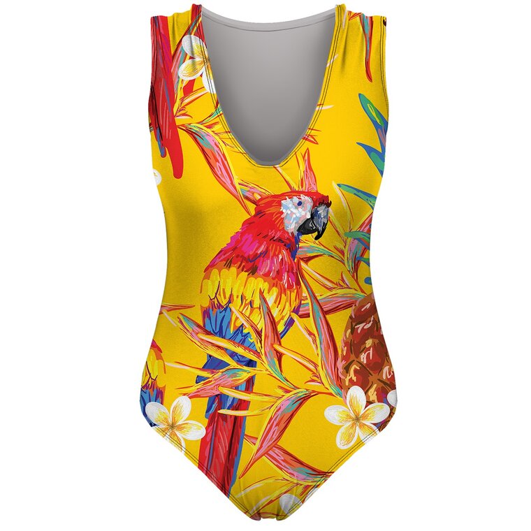 Dámske celé plavky Papagáje v raji | Dedoles