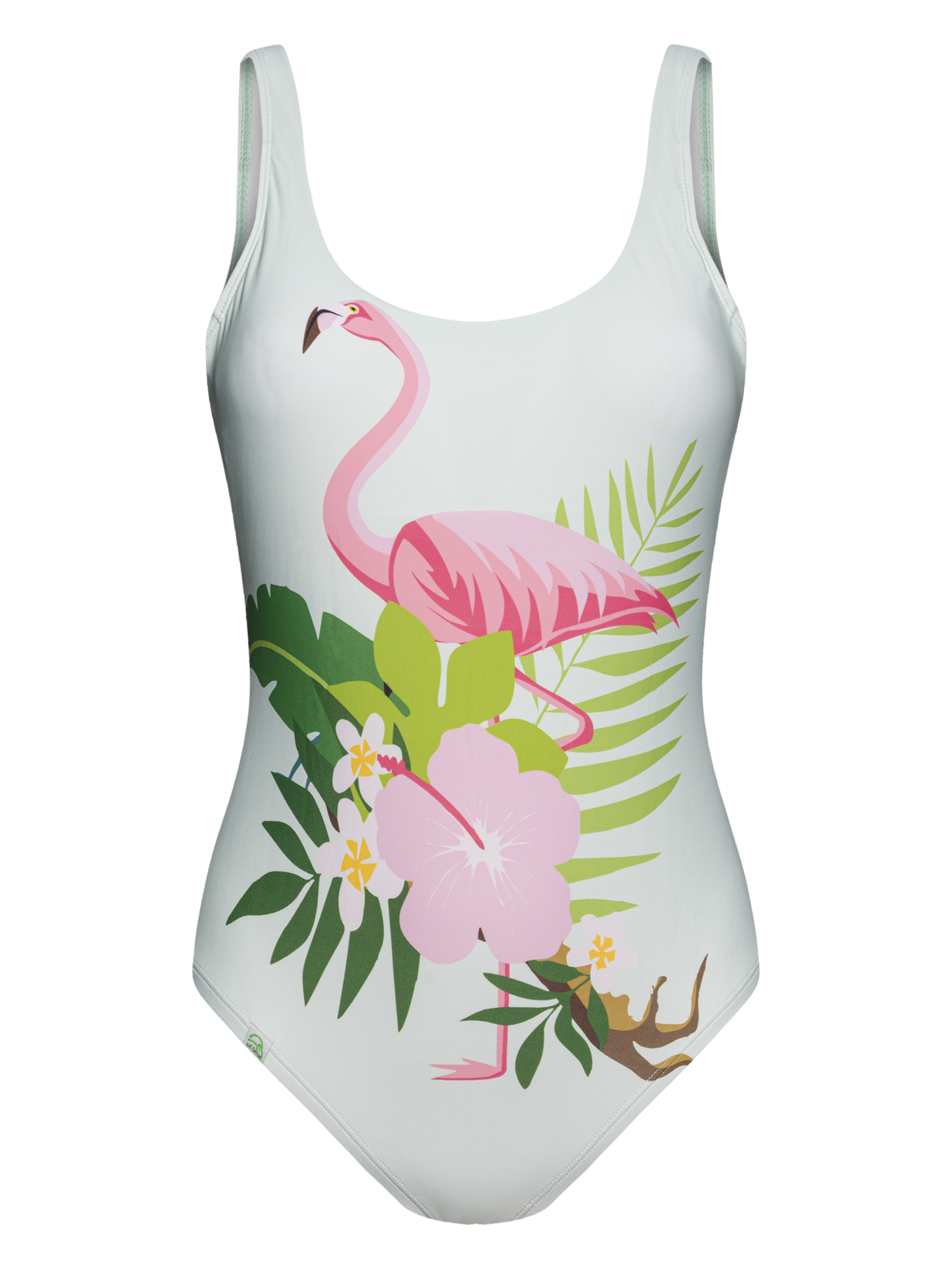 Womens One Piece Swimsuit Tropical Flamingo Dedoles