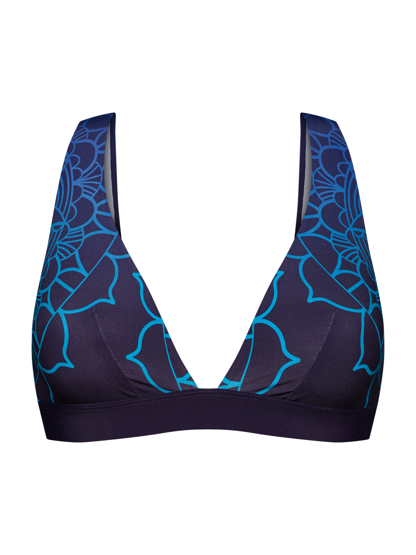 Veselá dámská bezešvá podprsenka Tmavomodrá mandala | Dedoles