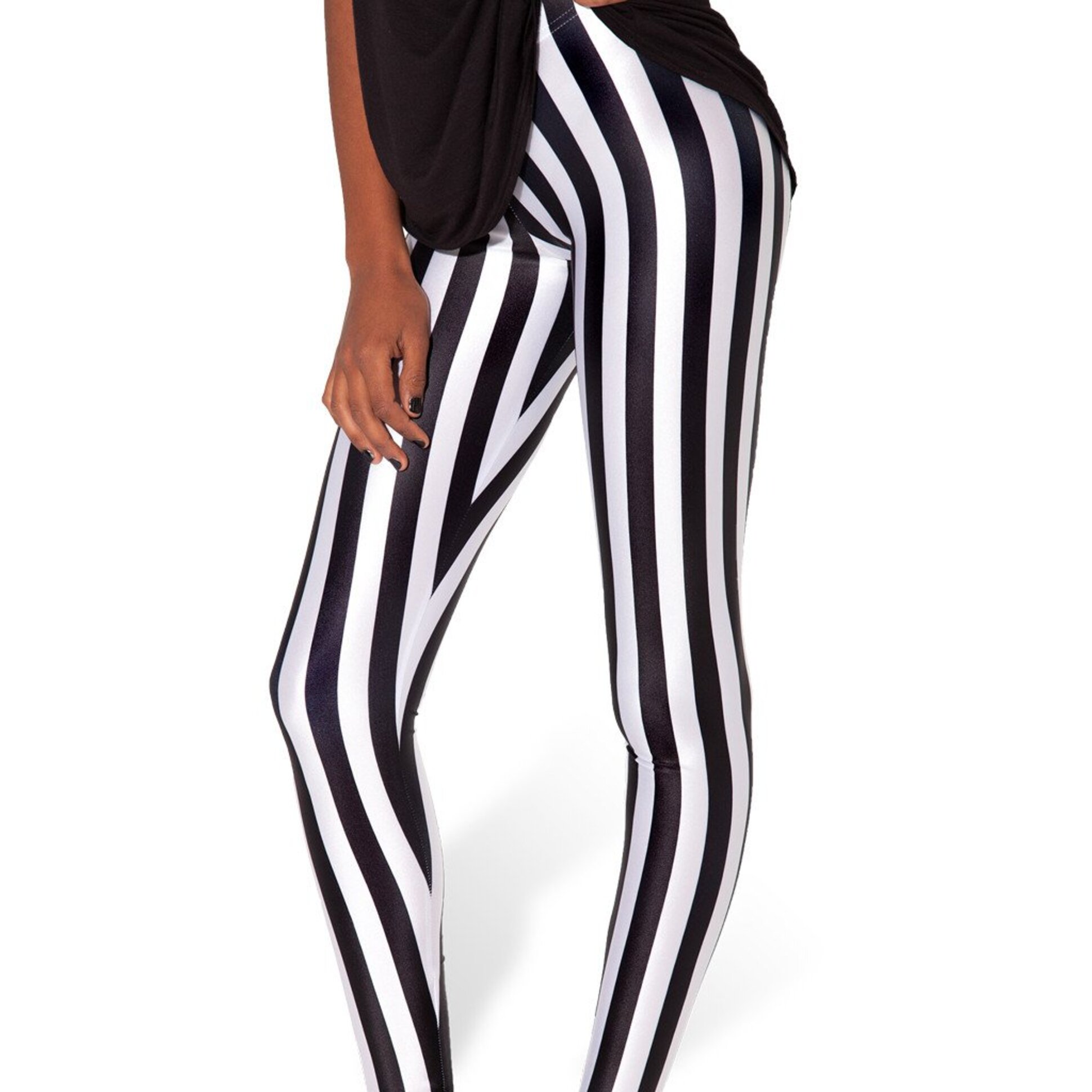 Dámské elastické proužkované legíny | Dedoles