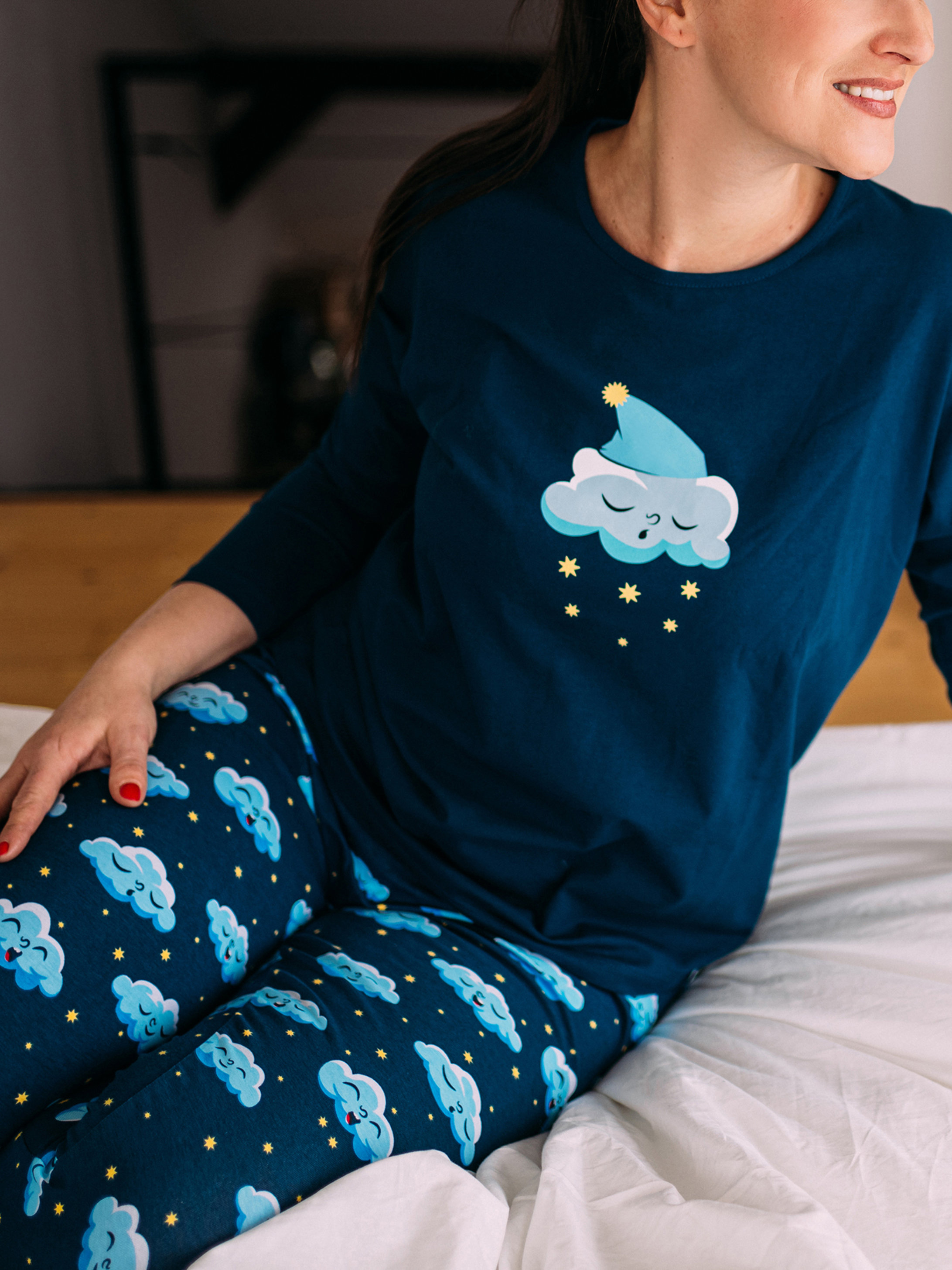 Pyjama rigolo pour femmes Nuages endormis | Dedoles