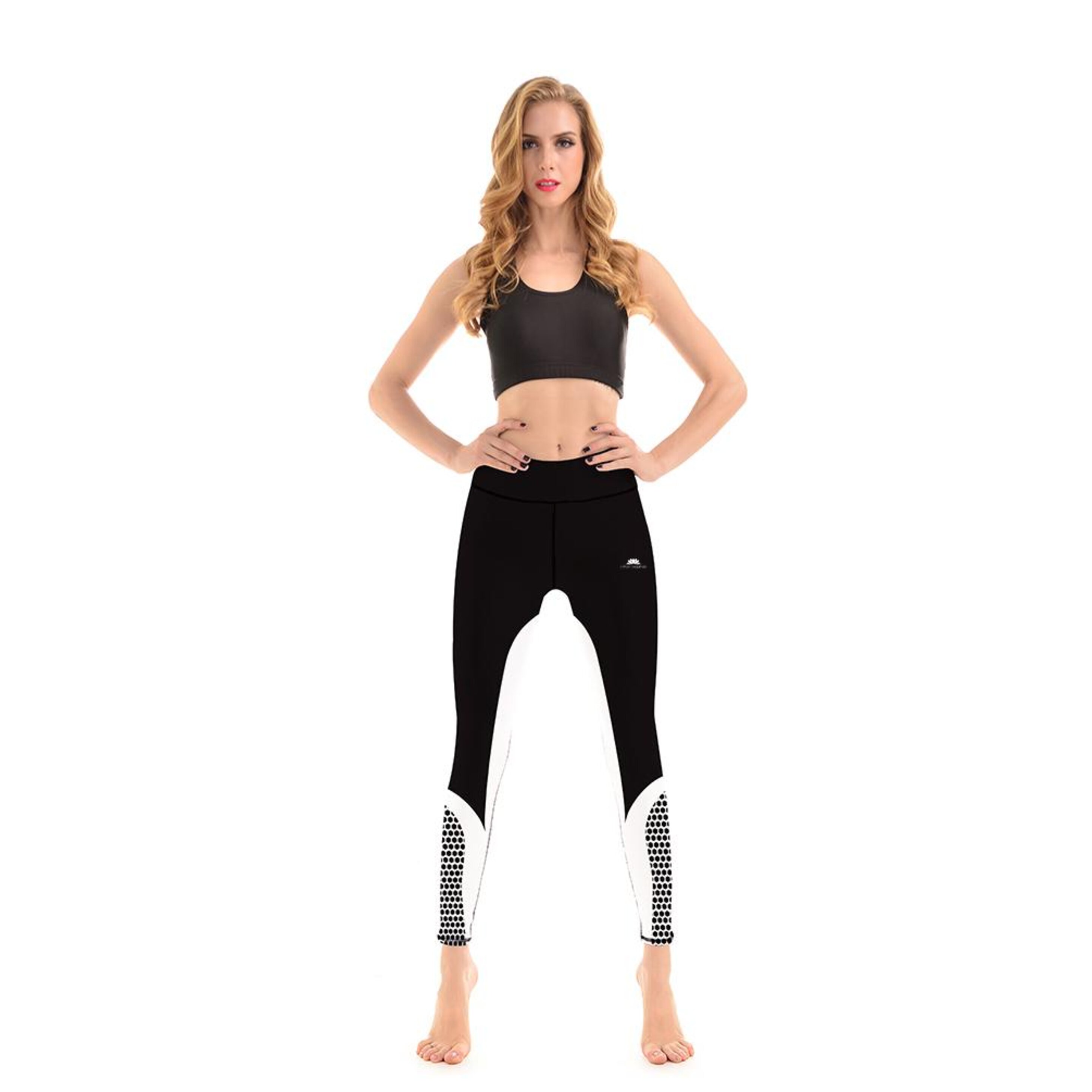 Dámské sportovní elastické legíny Black Honeycomb | Dedoles