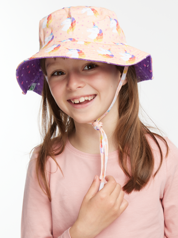 Chapeau bob rigolo pour enfants Licorne colorée | Dedoles