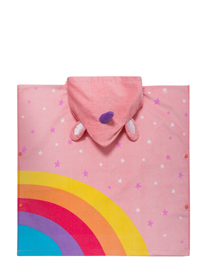 Prosop Poncho de Plajă Vesel pentru Copii Unicorn Colorat | Dedoles