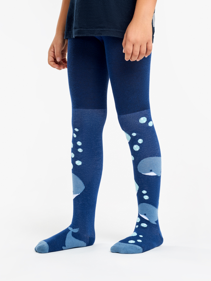 Collants rigolos pour enfants Petites baleines | Dedoles