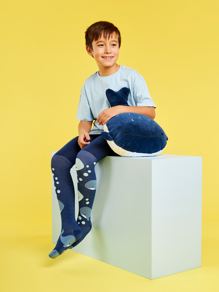 Collants rigolos pour enfants Petites baleines | Dedoles