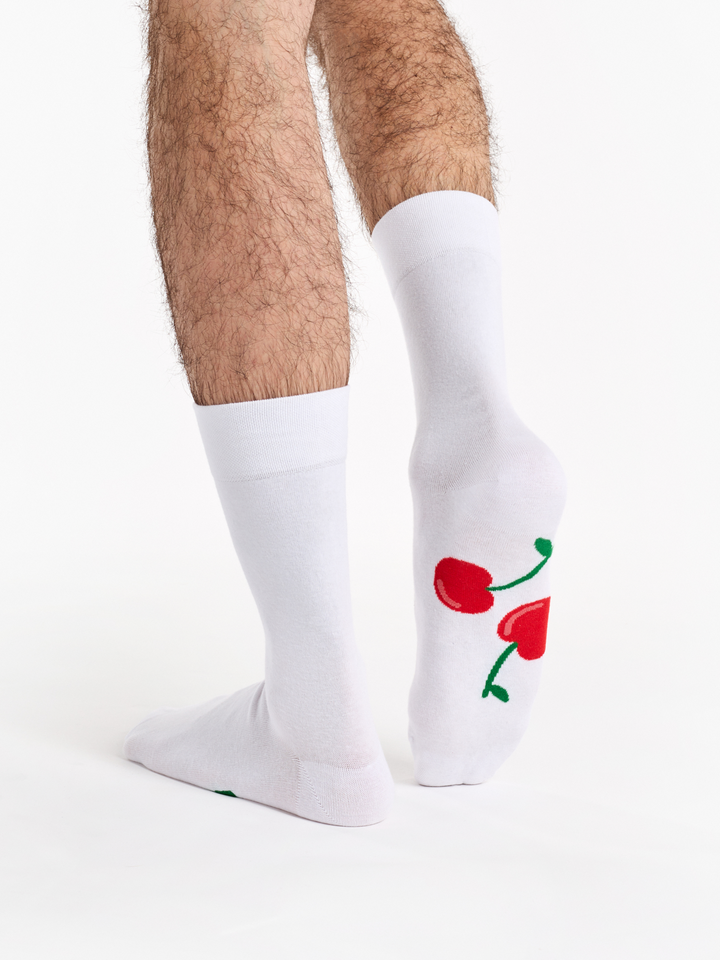 Chaussettes rigolotes Cerises rouges | Dedoles