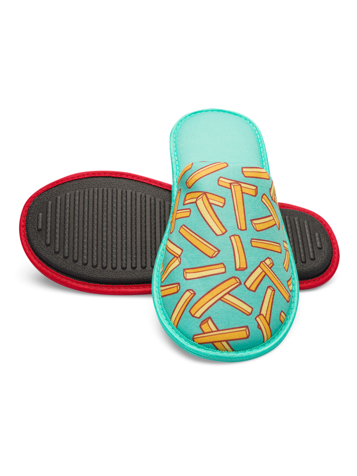 Lustige Hausschuhe Pommes mit Ketchup | Dedoles