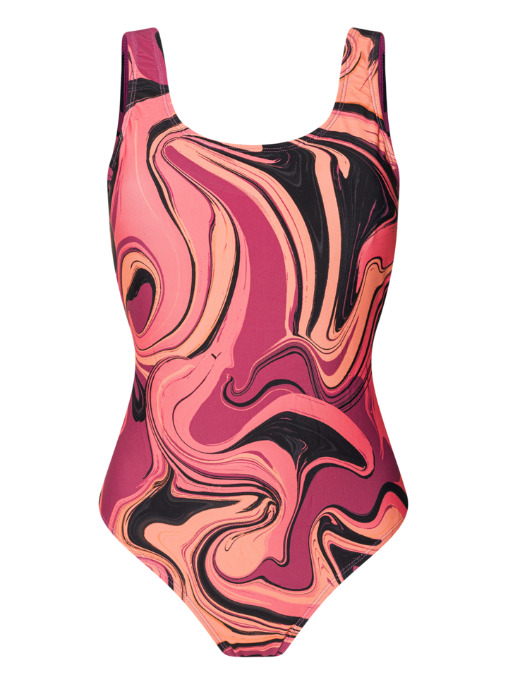 Veselé dámske celé plavky Tečúce farby | Dedoles