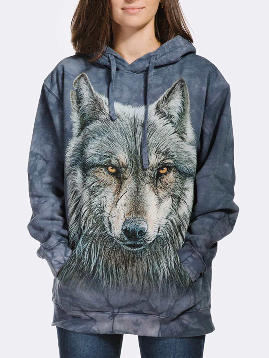 Sweatshirt mit Kapuze Verzauberter Wolf | Dedoles
