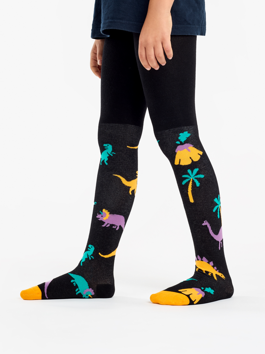 Collants rigolos pour enfants Dinosaures et volcans | Dedoles