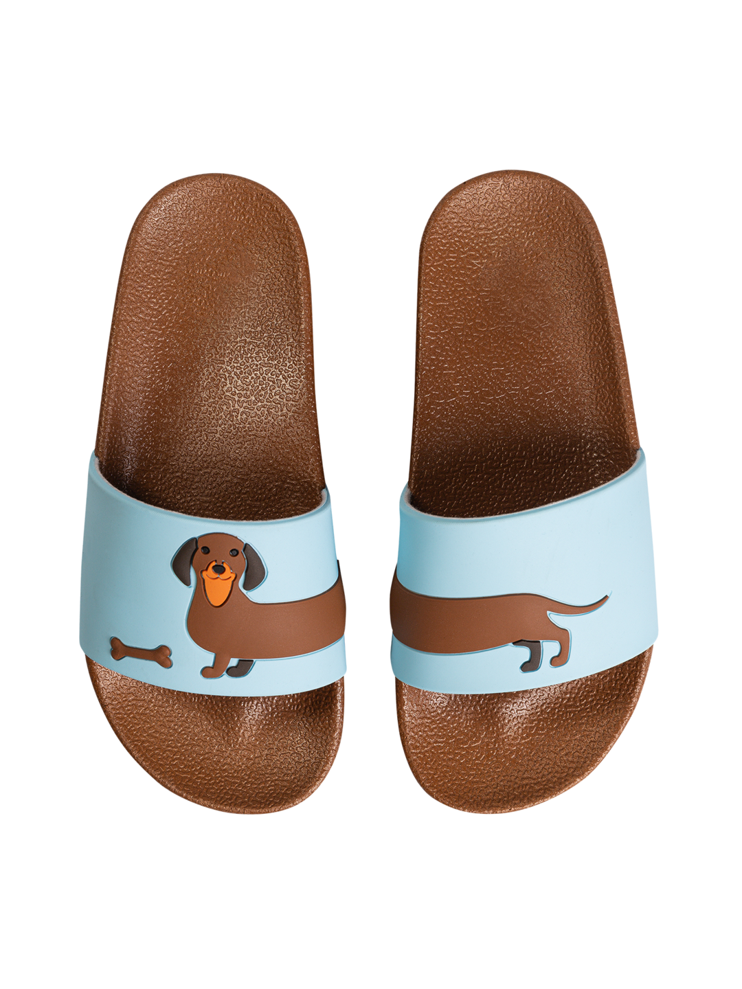 Chanclas infantiles alegres Perro salchicha largo | Dedoles