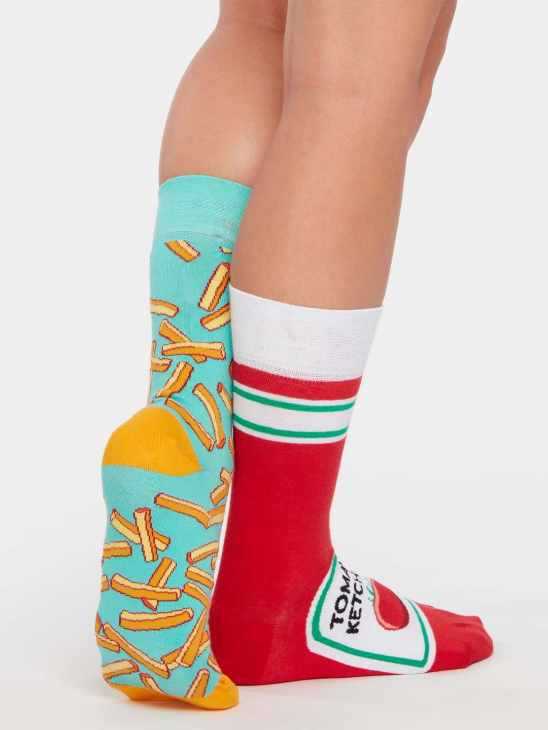 Chaussettes rigolotes Frites et ketchup | Dedoles