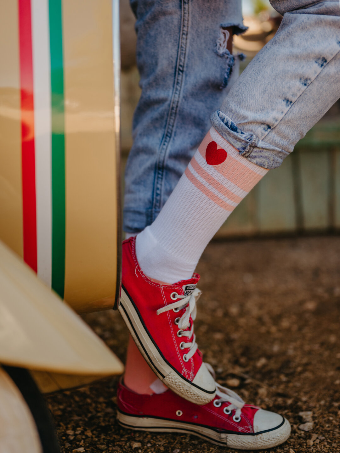 Calzini sportivi Buonumore Righe e cuori | Dedoles