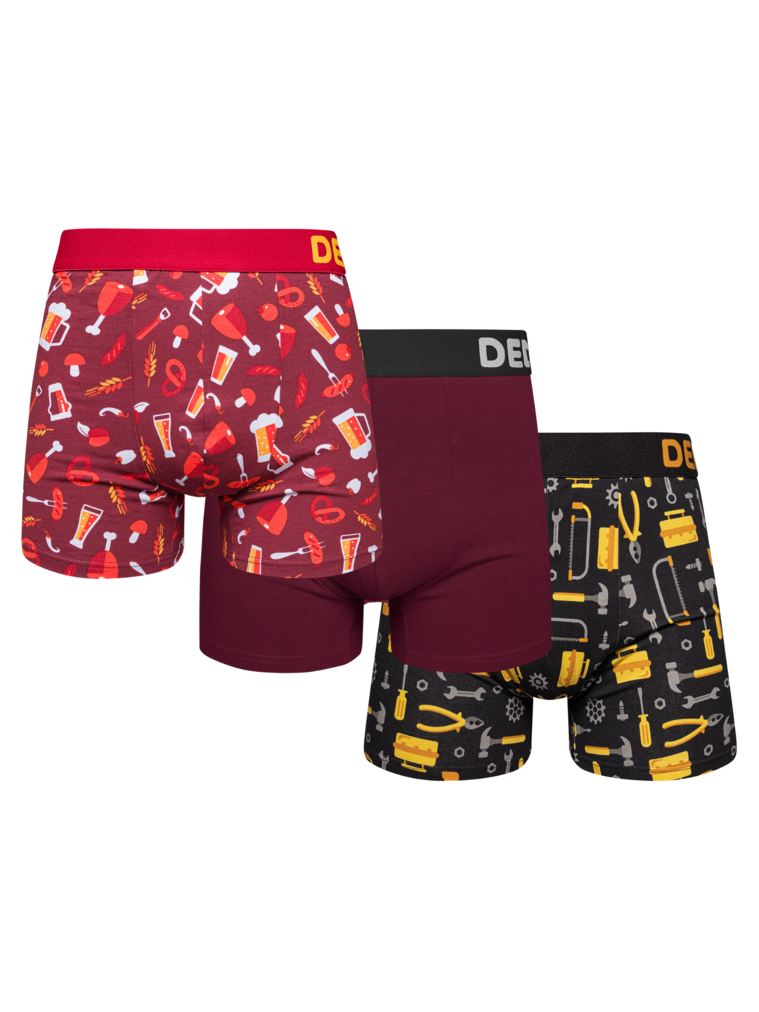 Lot de 3 boxers rigolos pour hommes La fête après le travail | Dedoles