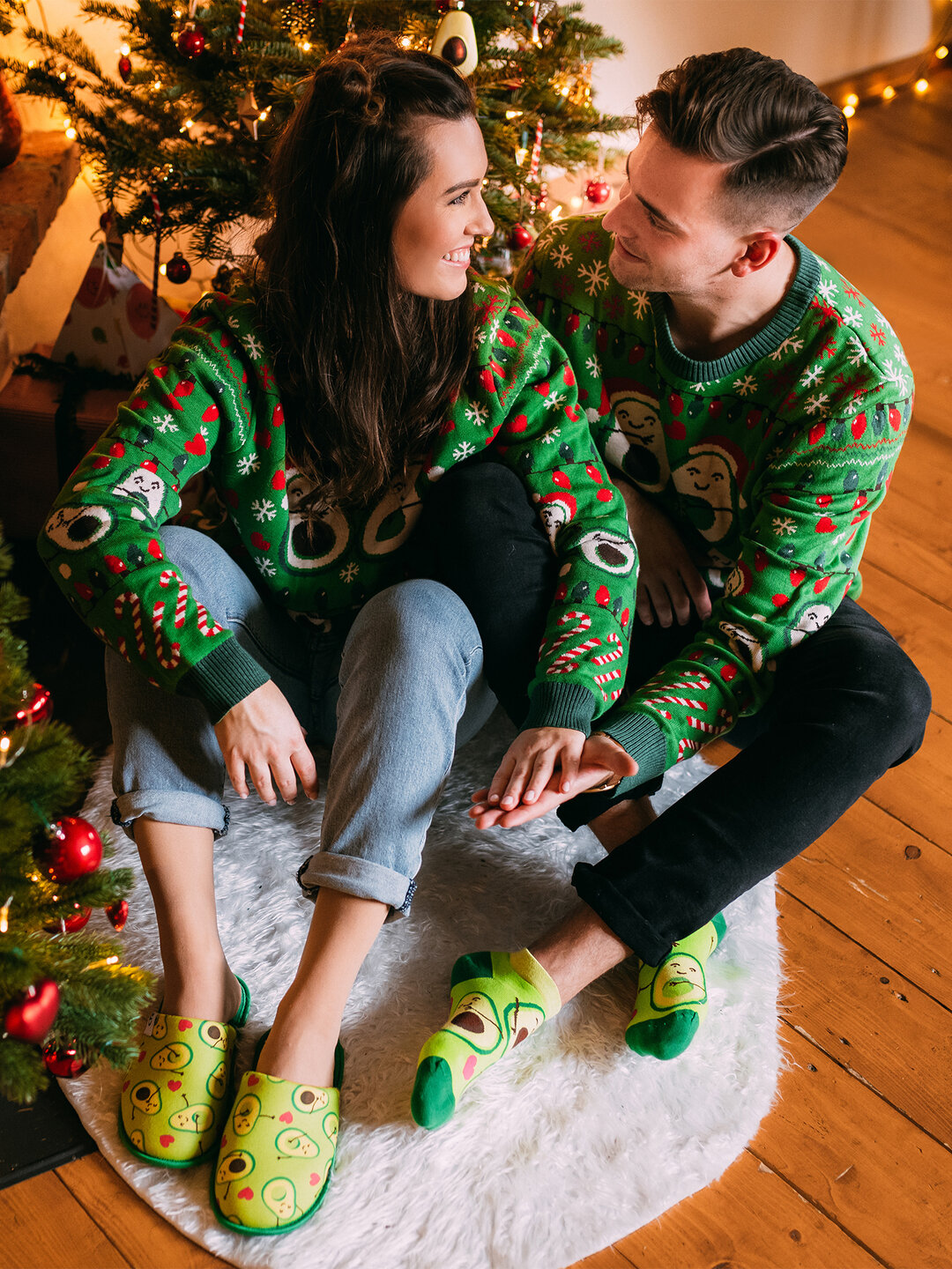 Lustige Hausschuhe Avocado-Liebe | Dedoles