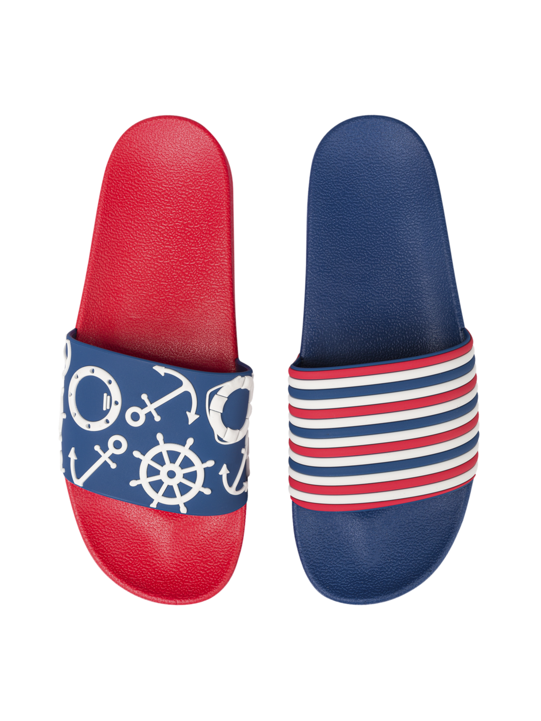 Živahni natikači Mornarsko modre črte | Dedoles