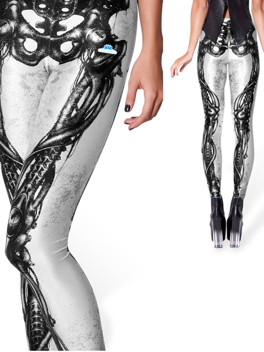 Dámské elastické legíny Kostra | Dedoles