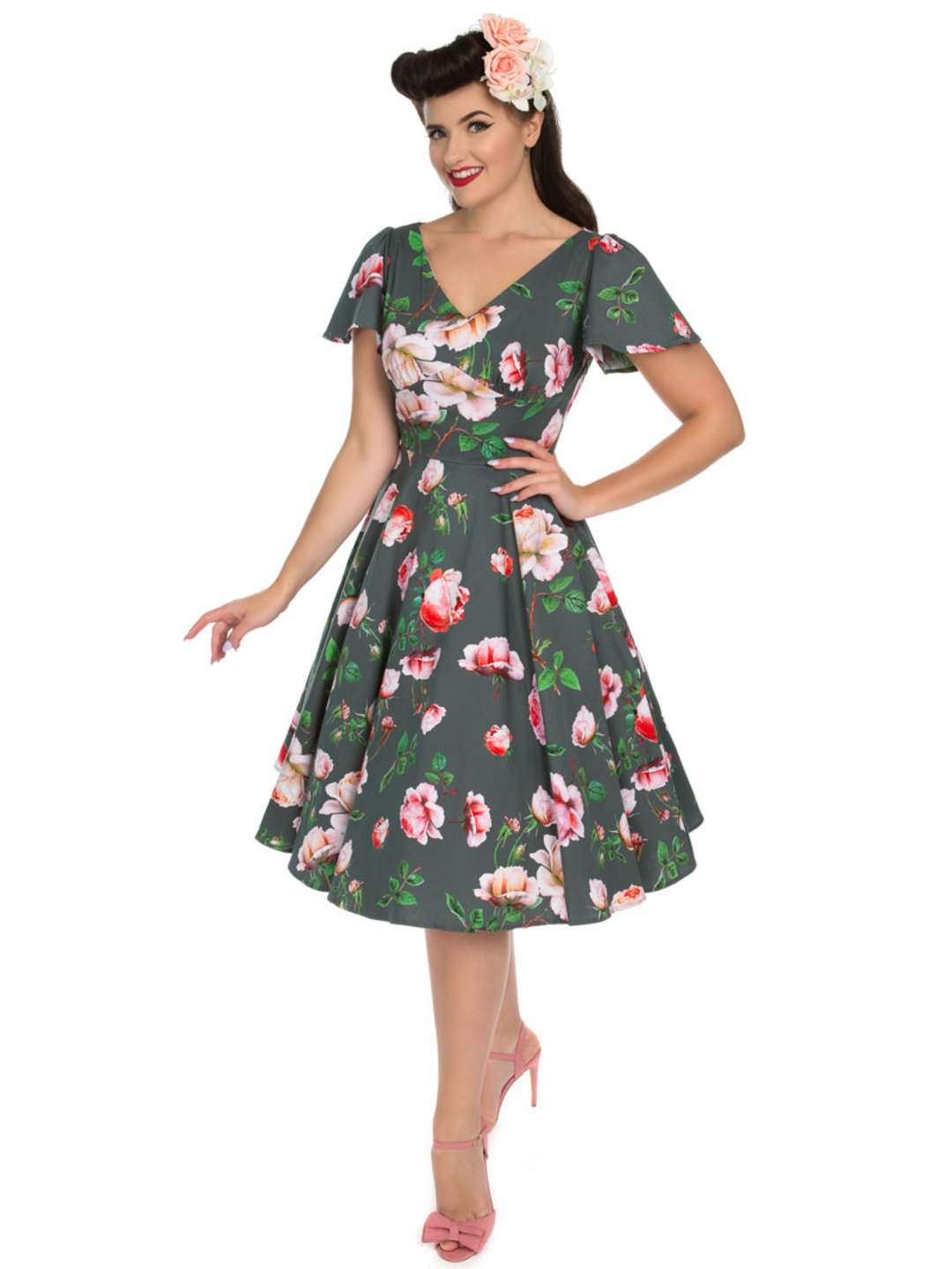 Retró pin up ruha Virág imádó | Dedoles