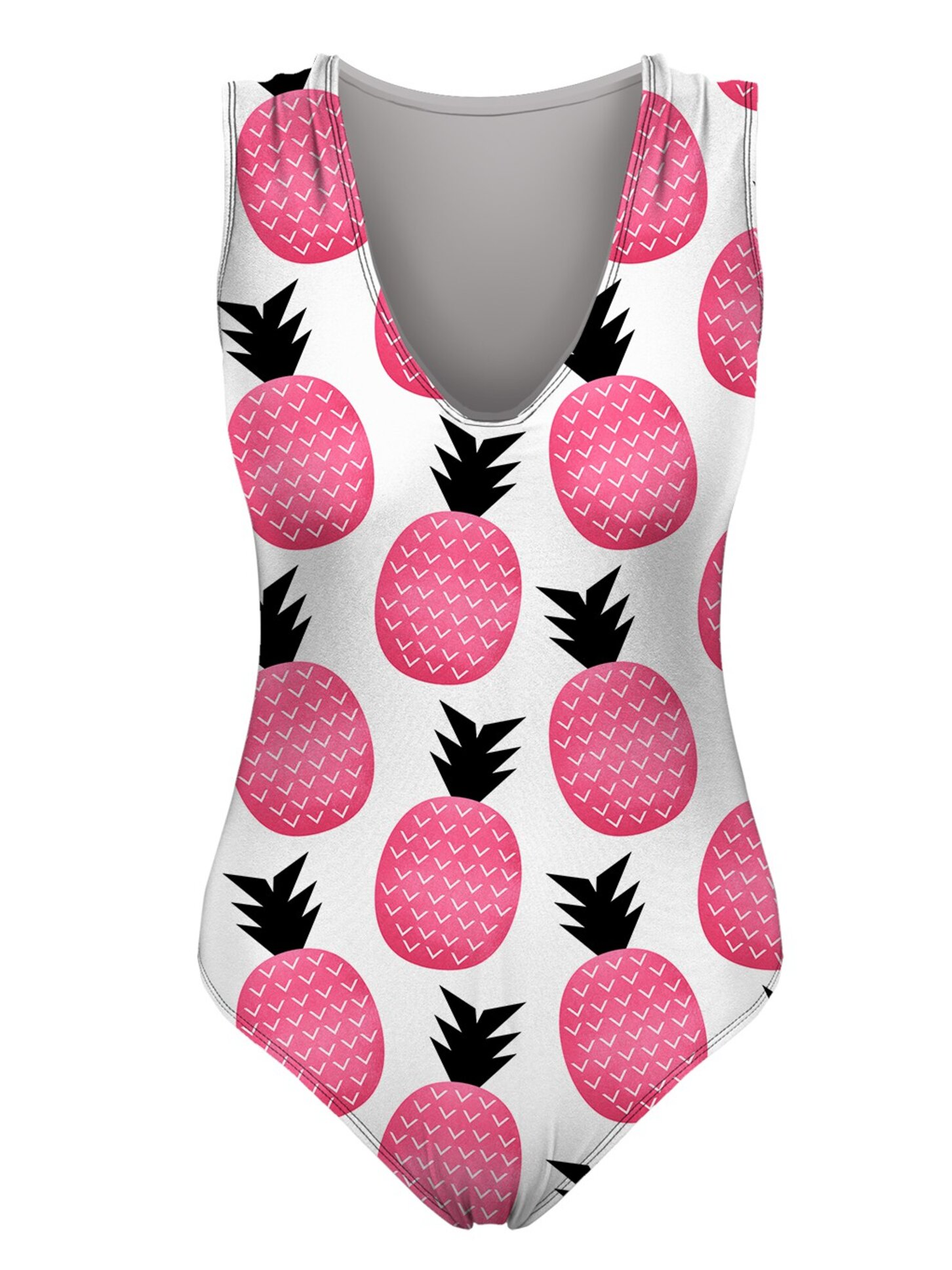 Dámske celé plavky Ružový ananás | Dedoles