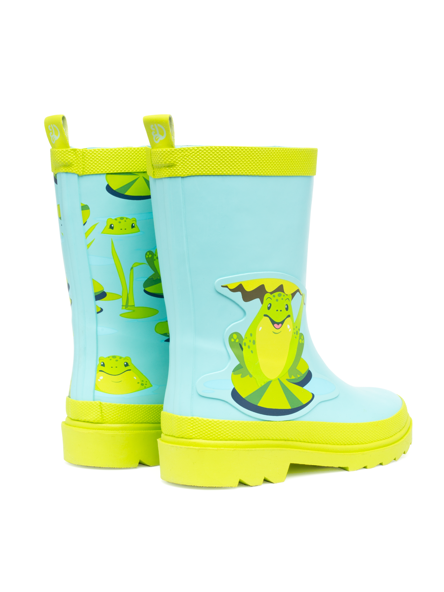 Kids' Rain Boots Frog & Waterlilies | Dedoles