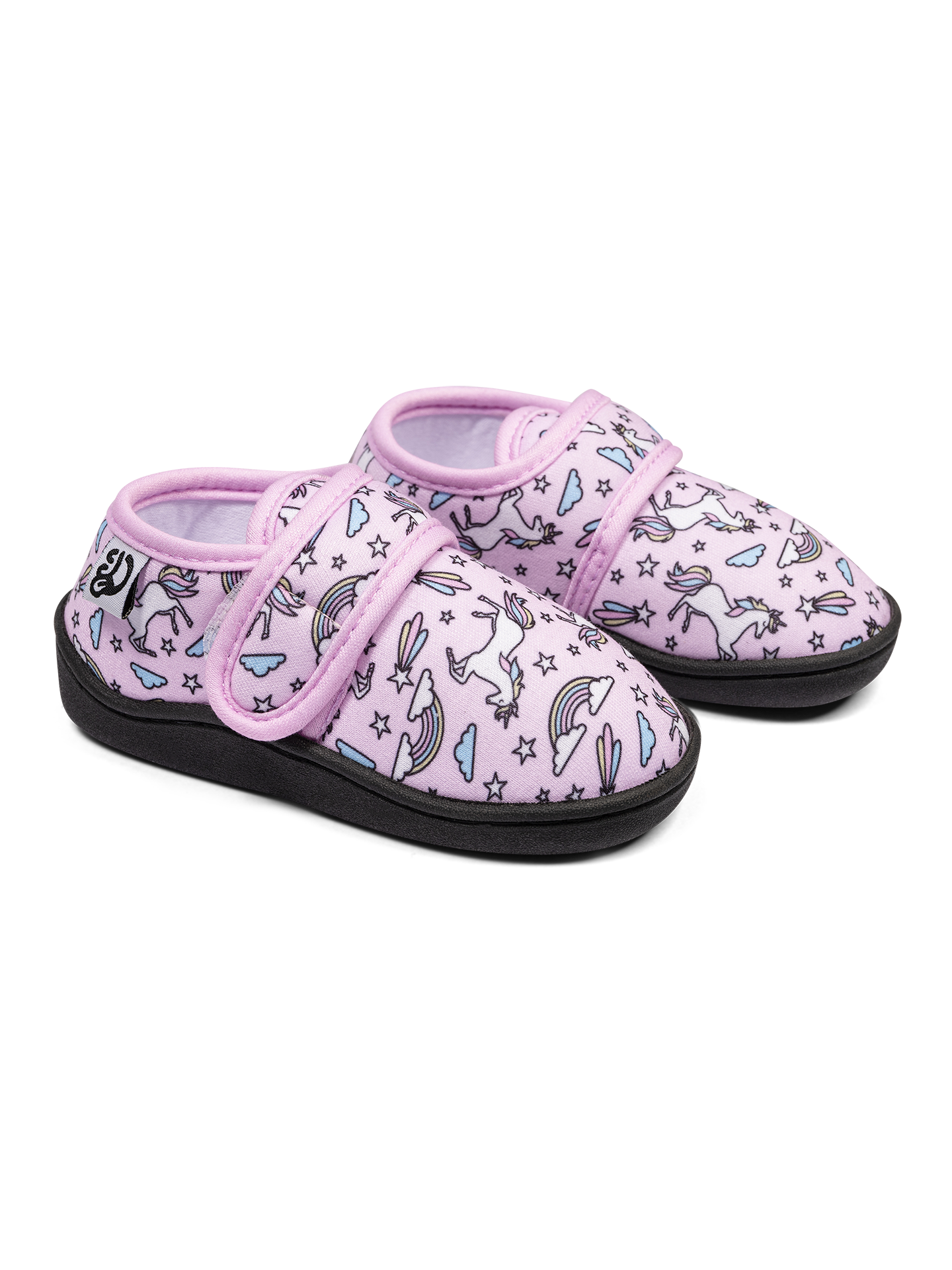 Kids' Velcro Slippers Rainbow Unicorn | Dedoles