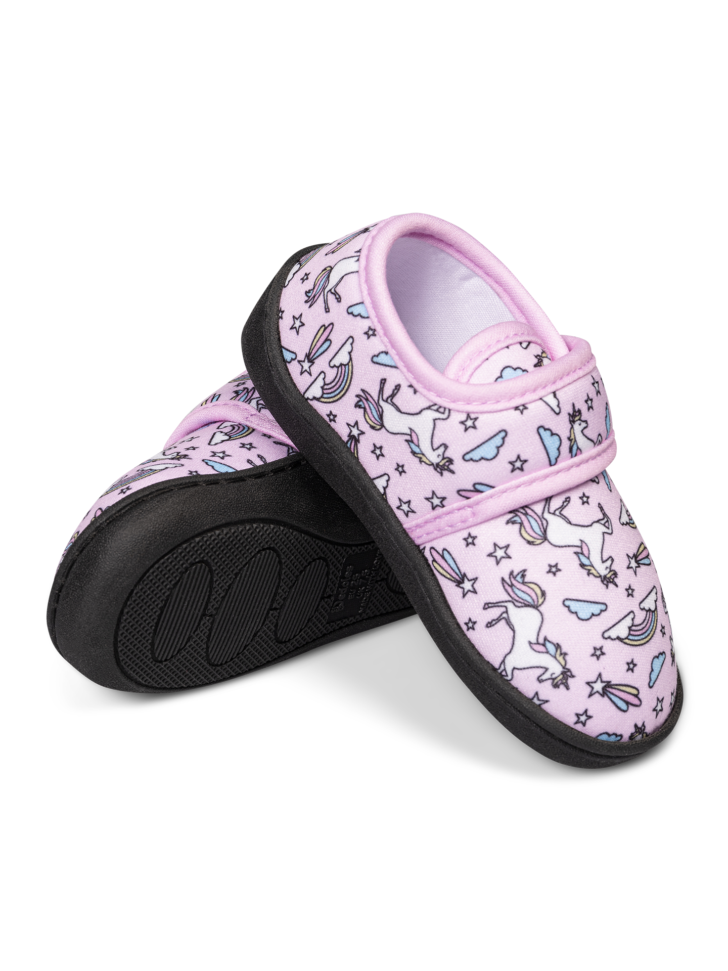 Kids' Velcro Slippers Rainbow Unicorn | Dedoles