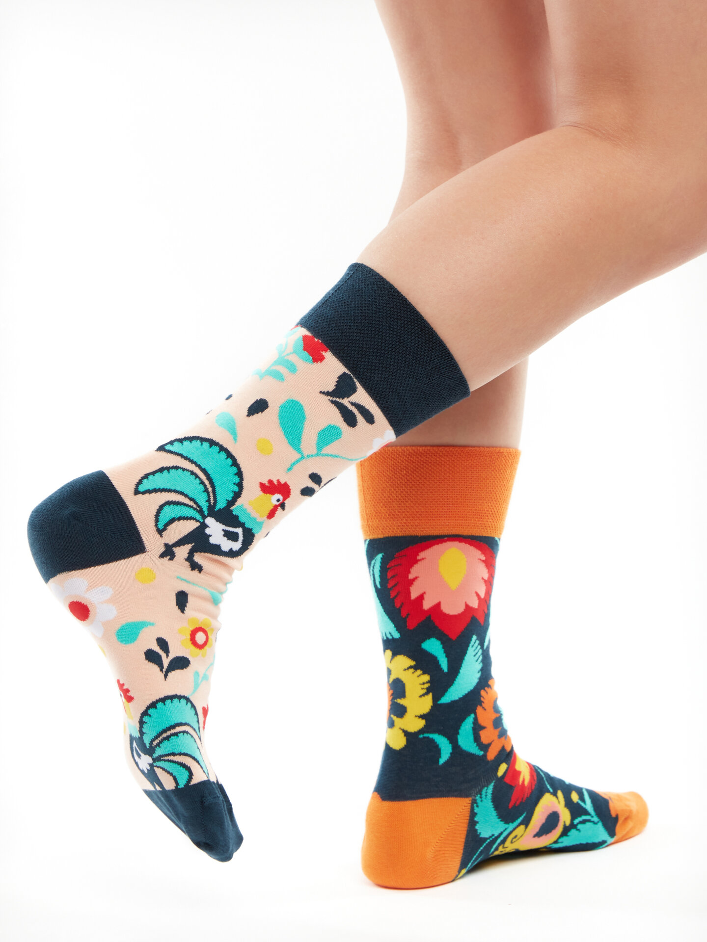 Chaussettes rigolotes Coq folklorique | Dedoles