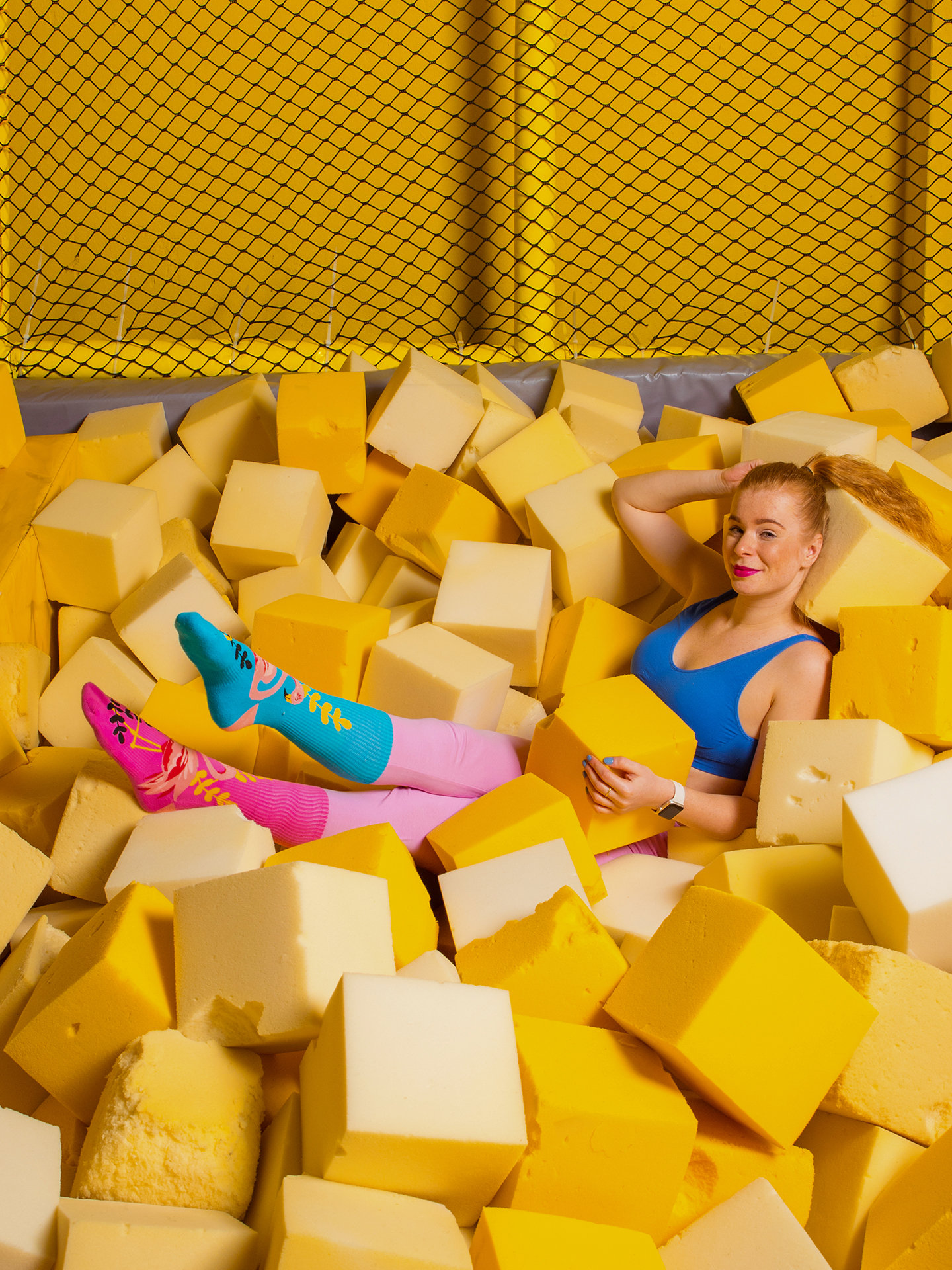 Meias desportivas alegres Dona Flamingo | Dedoles