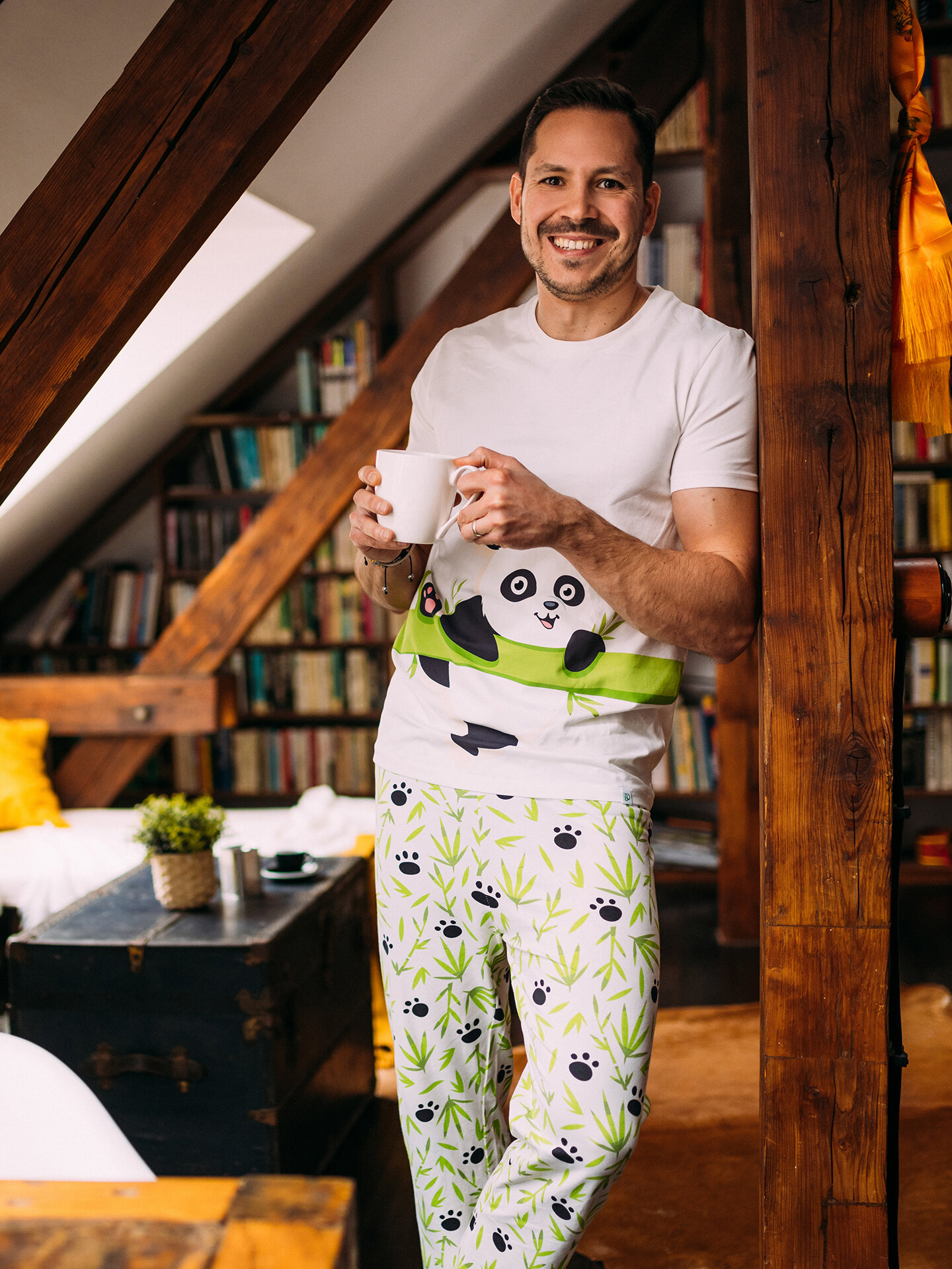 Pyjama rigolo pour hommes Bambou et panda | Dedoles
