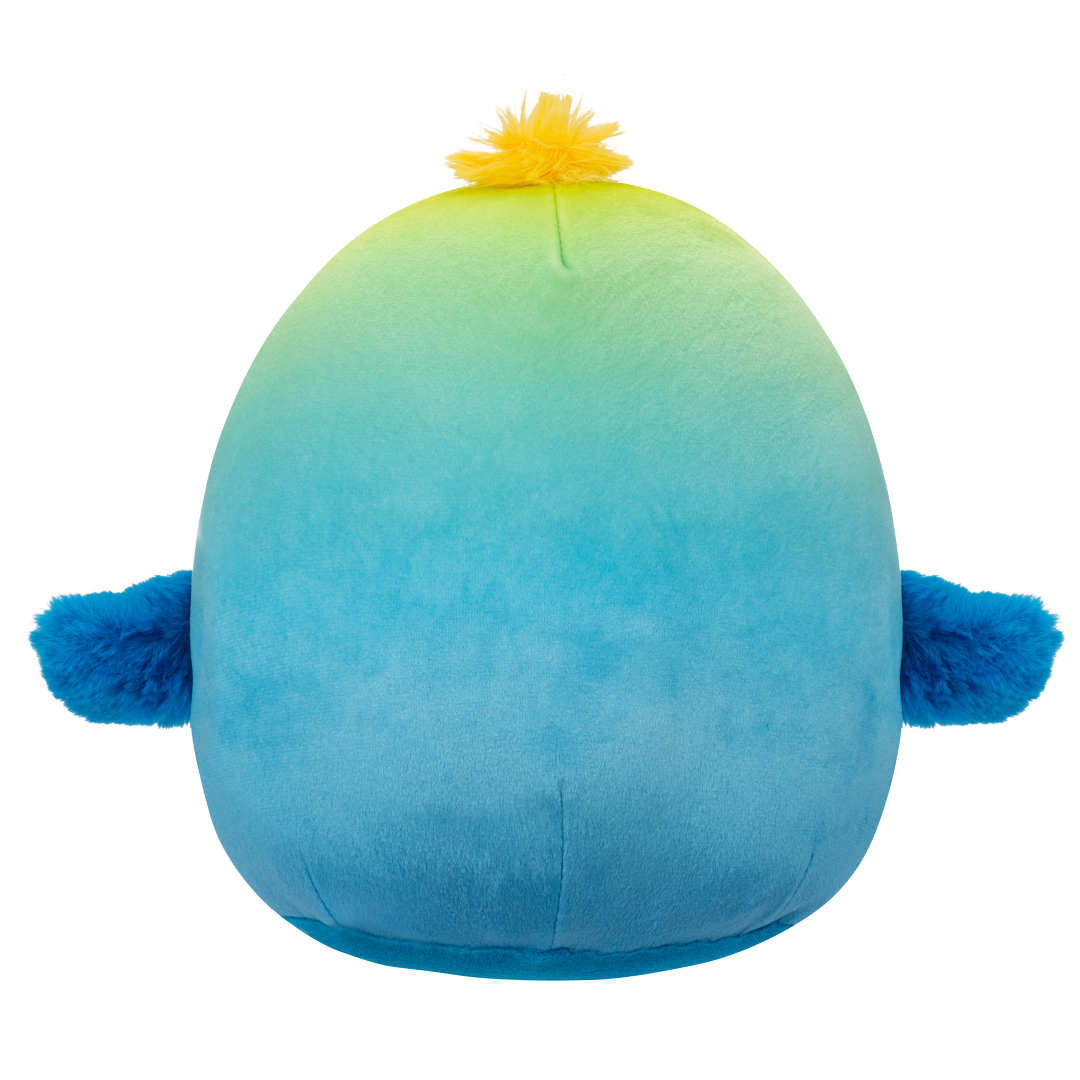 Peluche Squishmallows 2 en 1 de 13 cm Danny le dinosaure vert/Baptise l’ara bleu et jaune | Dedoles