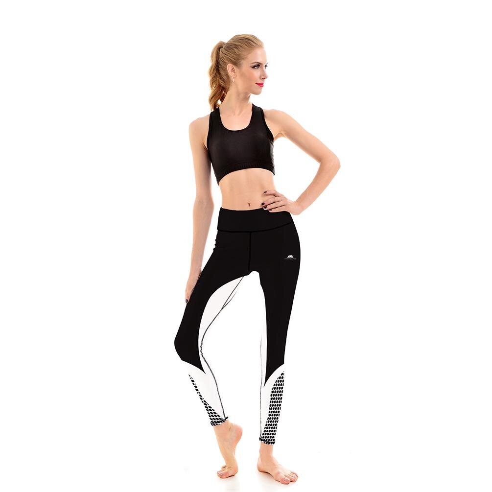 Dámské sportovní elastické legíny Black Honeycomb | Dedoles