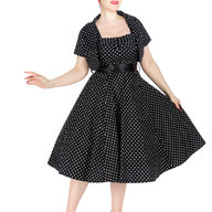 Rochie neagră cu buline retro pin up | Dedoles
