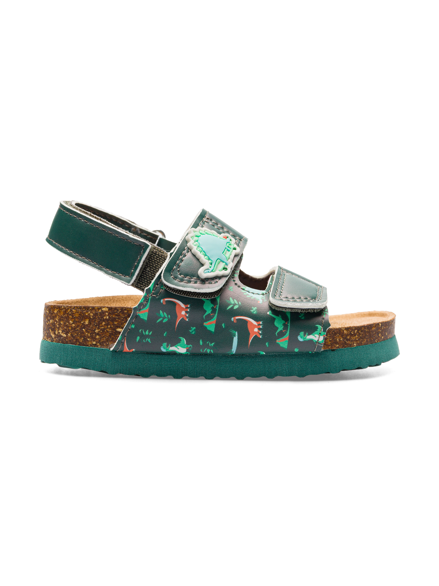 Detské korkové sandále Dino na skateboarde | Dedoles