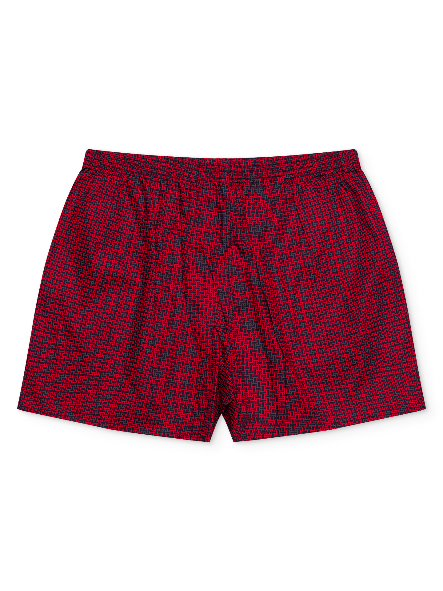 Blauw en rood heren boxershort met patroon | Dedoles