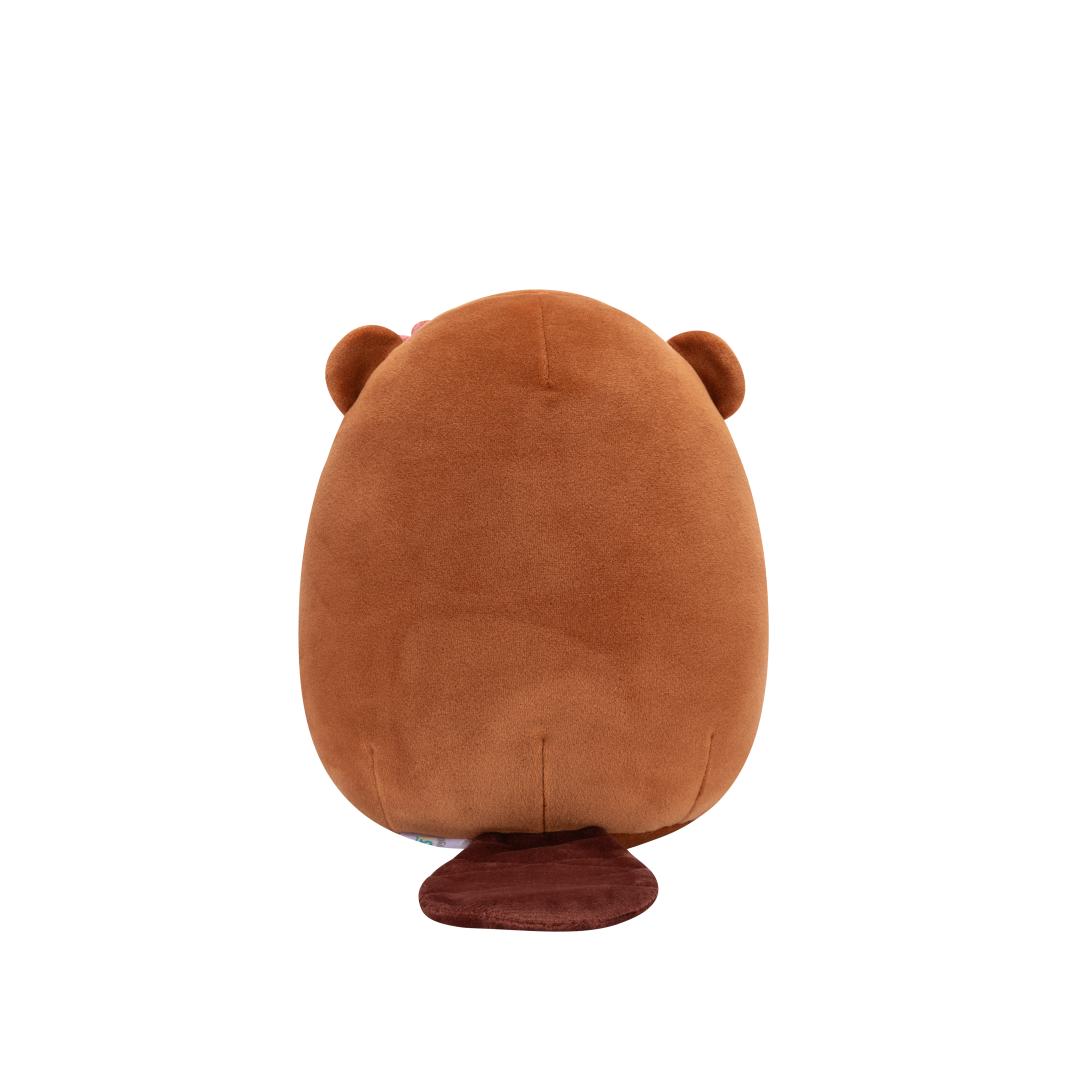 Squishmallows Knabbel de bruine bever met bloemenkroon en hartjes, 20 ...