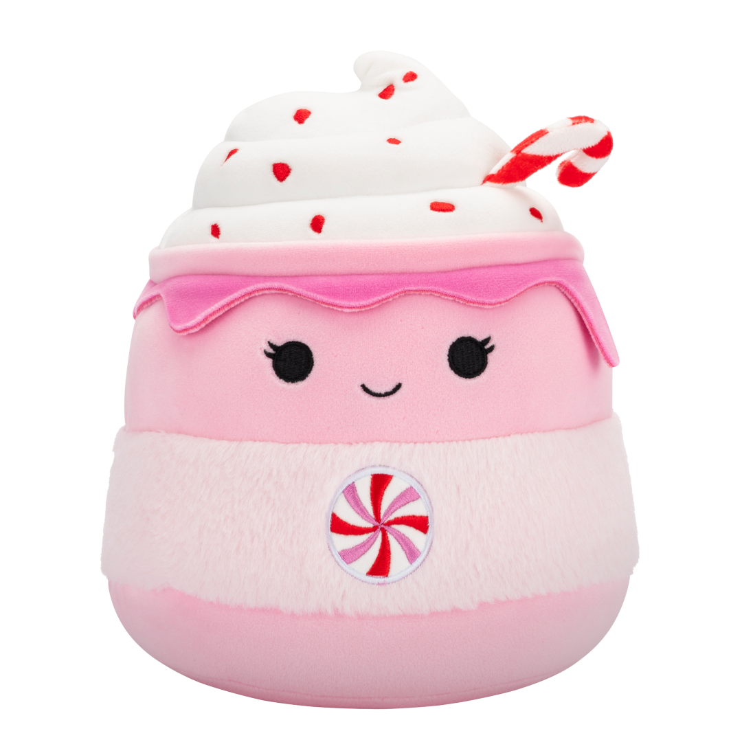 Peluche Squishmallows de 20 cm Ethel la canne à sucre rose au chocolat ...