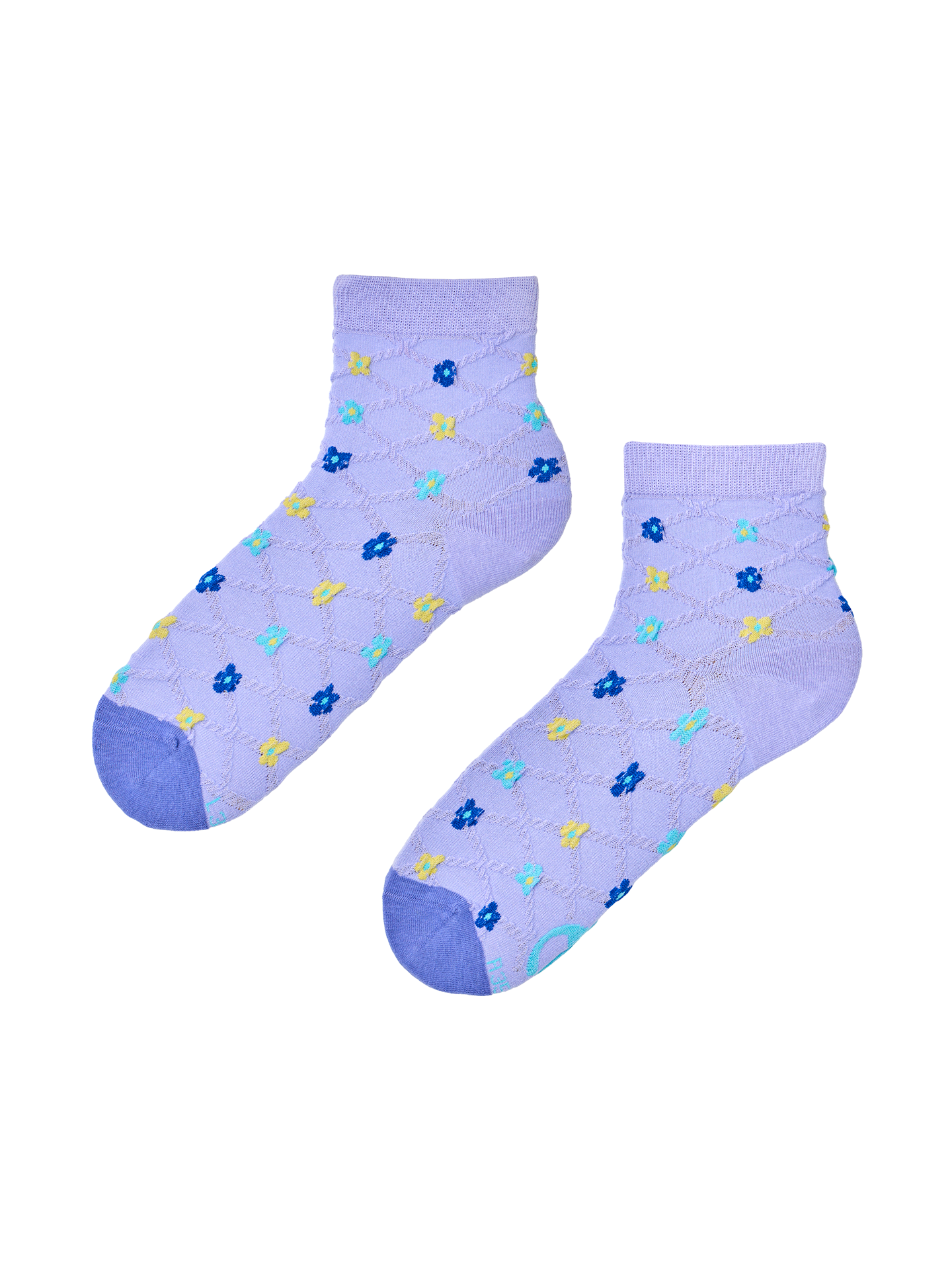 Cutecore ponožky Fialové a modré kvítky | Dedoles