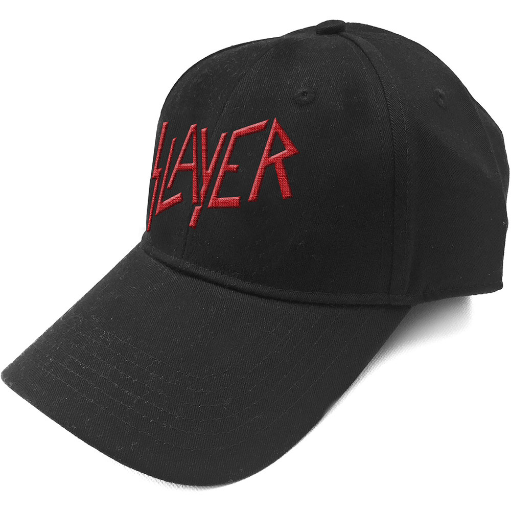 Schwarze Kappe Slayer Logo Rot | Dedoles
